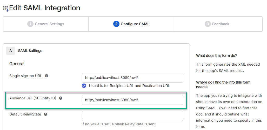 Setting up Single Sign-On - SAML